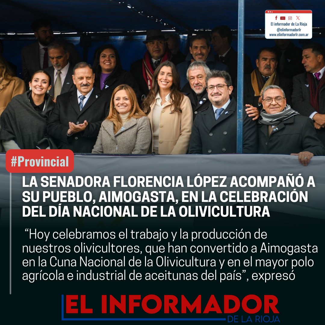 LA SENADORA FLORENCIA LÓPEZ ACOMPAÑÓ A SU PUEBLO, AIMOGASTA, EN EL DÍA ...